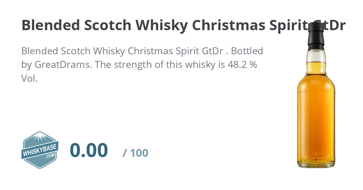 Blended Scotch Whisky Christmas Spirit GtDr - Ratings and reviews ...